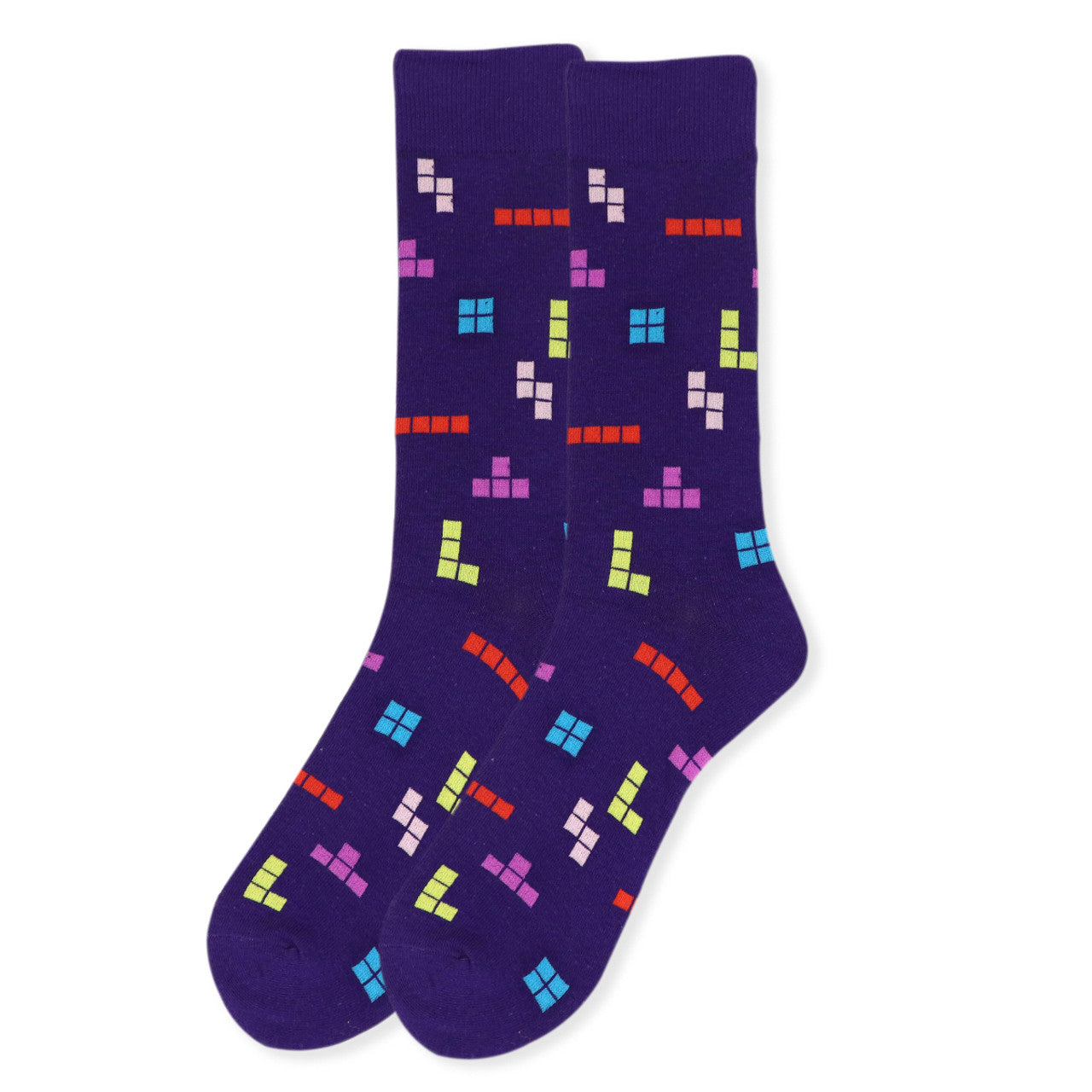 Men's Retro Video Game Crew Socks - Purple – Life is Socks