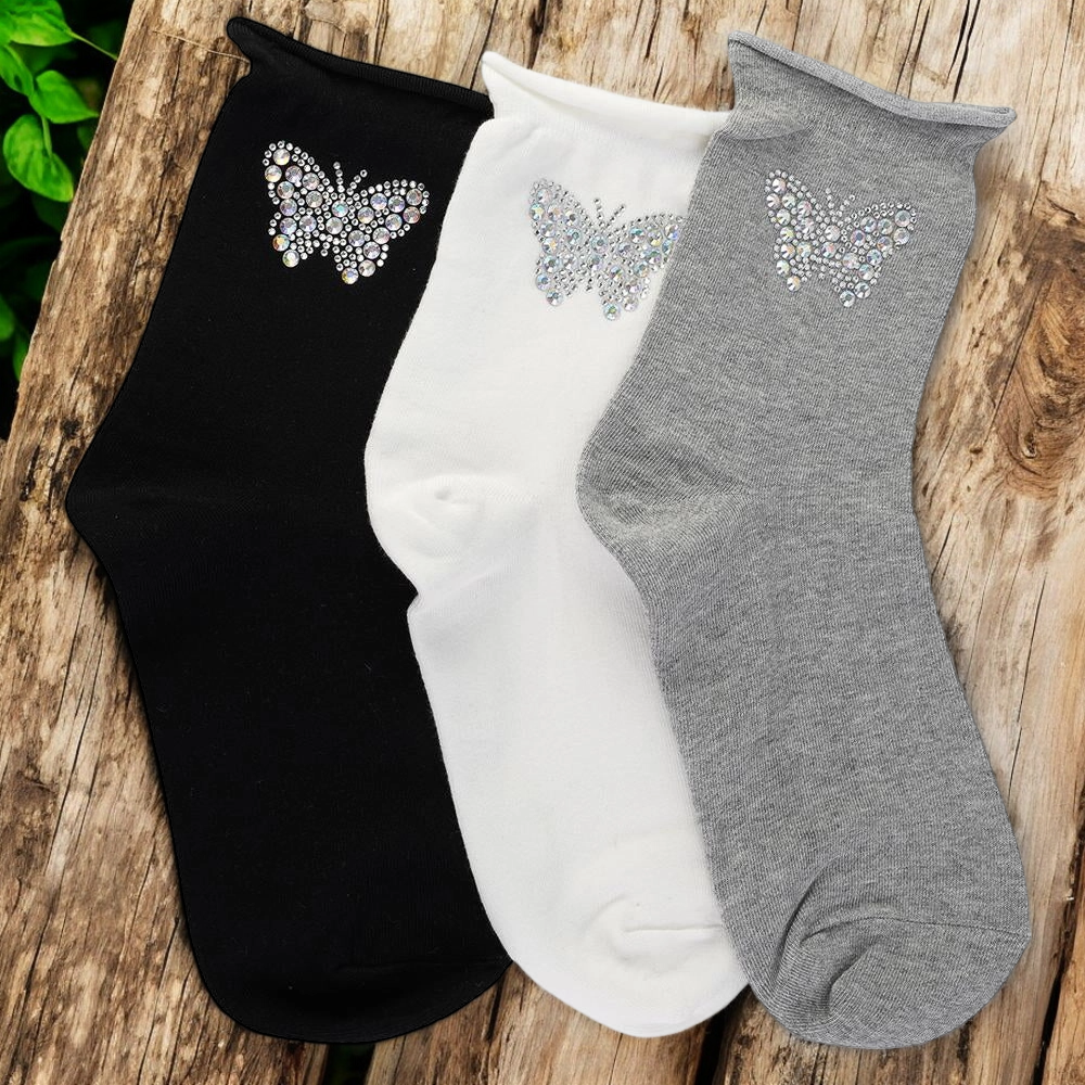 Women's Crystal Embellished Socks – Life is Socks